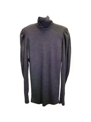 ISABEL MARANT VINTAGE Gathered Sleeve Turtleneck Top