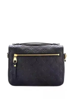 LOUIS VUITTON Pochette Metis Monogram Empreinte Leather Crossbody Bag - Black
