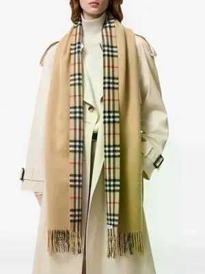 Burberry Reversible Check Cashmere Scarf