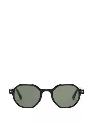 TAYLOR MORRIS Geometric-frame Sunglasses - Black