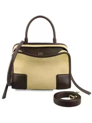 Loewe Small Amazona 180 Bag In Suede - Neutrals
