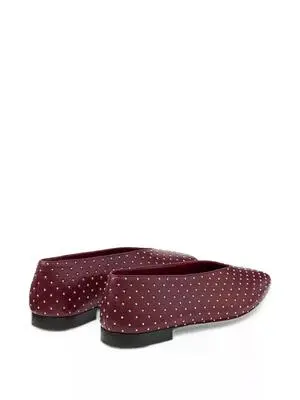 JIMMY CHOO Margot Stud-embellished Leather Ballet Flats