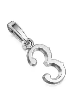 David Yurman Number Three Amulet Pendant - Silver