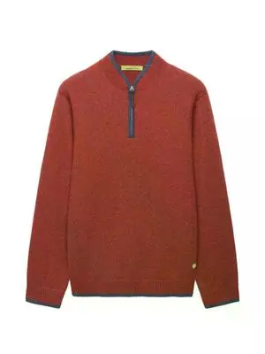 Shanghai Tang Quarter-zip Cashmere-blend Sweater - Red