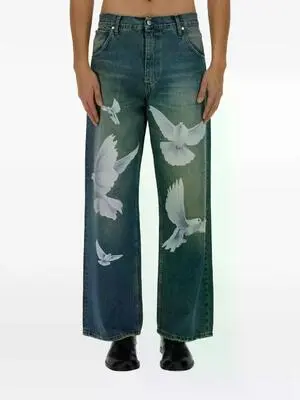 3.PARADIS Freedom Doves Straight-leg Jeans