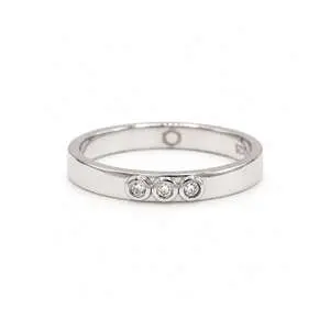 CIER Diamonds Stacking Ring - Silver