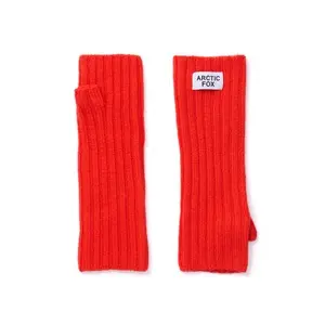 ARCTIC FOX & CO. Merino Wool Fingerless Gloves Lava - Red