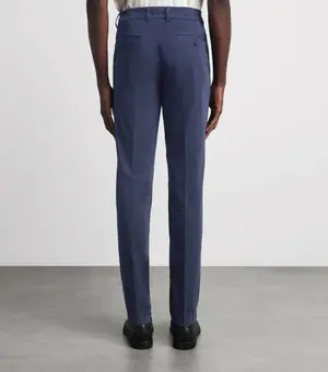 Paul & Shark Stretch Cotton-silk Garment Dyed Chinos