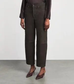 Citizens Of Humanity Suede Wide-leg Miro Trousers