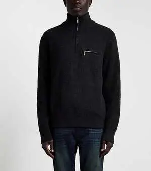 Paige Wool-blend Bouclé Donover Quarter-zip Sweater