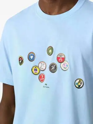 Paul Smith Sky 'bottle Tops' Print T-shirt