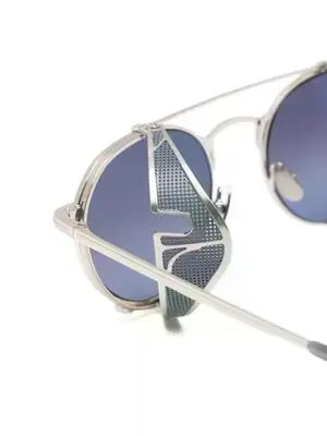 Garrett Leight Ocampo Clip-on Round-frame Sunglasses