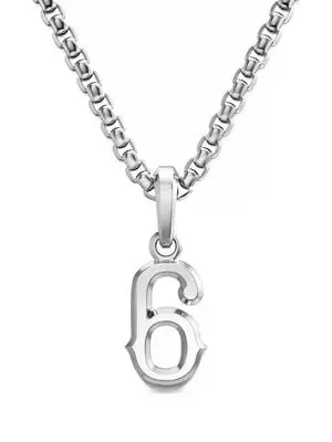 David Yurman Number Six Amulet Pendant - Silver