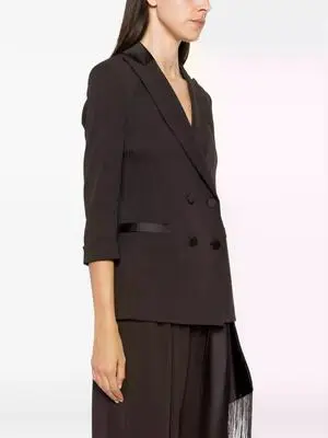 Imperial Double-breasted Three-quarter Sleeve Blazer