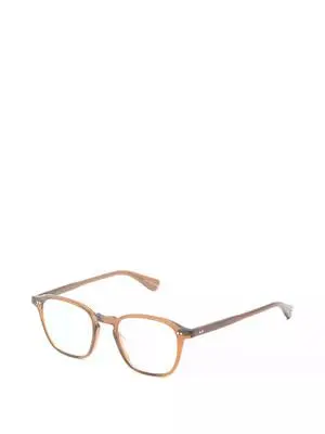 Garrett Leight Markus Square-frame Glasses - Brown