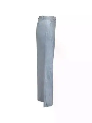 Maje High-rise Wide-leg Trousers - Blue