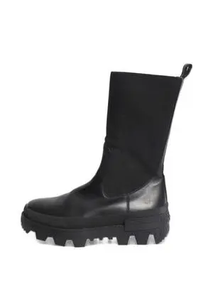 Moncler Ridge-sole Panelled Boots - Black