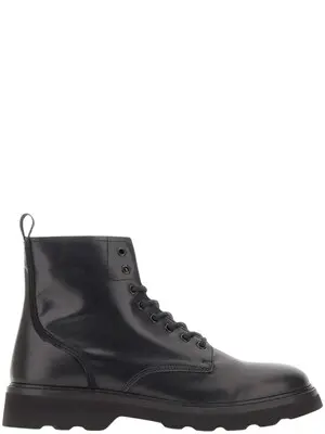 WOOLRICH Lace-up Leather Ankle Boots