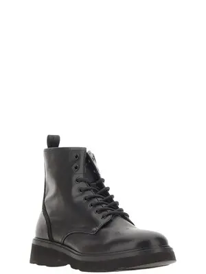 Woolrich Lace-up Leather Ankle Boots