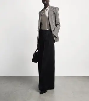 Veronica Beard Houndstooth Embellished Livvy Dickey Blazer
