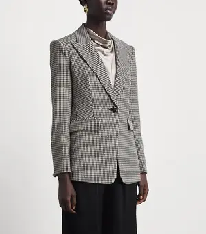 Veronica Beard Houndstooth Embellished Livvy Dickey Blazer