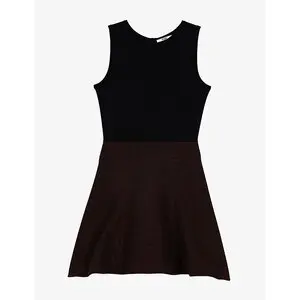 Maje Cape Two-in-one Tweed Mini Dress