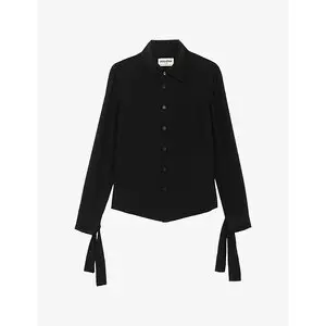 Zadig&Voltaire Turma Wrist-tie Silk Shirt - Black