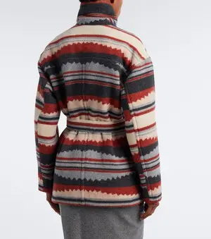 MARANT ETOILE Evoda Striped Belted Coat