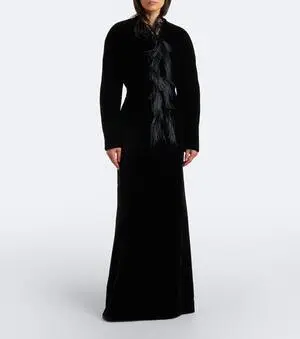 THE ROW Lew Cotton Velvet Maxi Skirt