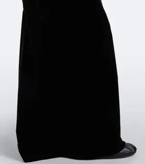 THE ROW Lew Cotton Velvet Maxi Skirt