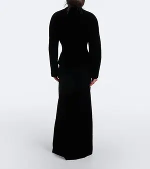 THE ROW Lew Cotton Velvet Maxi Skirt