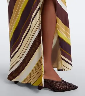 SIR. Striped Silk Maxi Dress