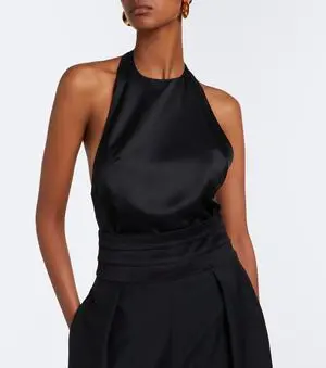 RÓHE Halterneck Satin Top