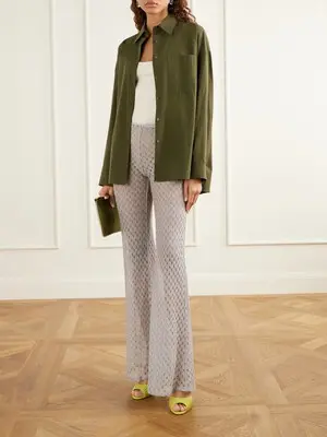 Missoni Crochet-knit Flared Pants