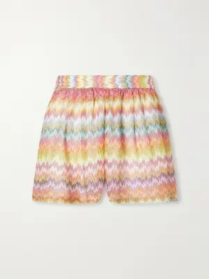 Missoni Striped Crochet-knit Shorts - Multi