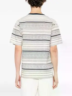 CASELY-HAYFORD Geometric-print Crew-neck T-shirt