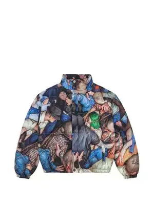 VALE FOREVER X Dan Witz Moshpit Puffer Jacket - Blue