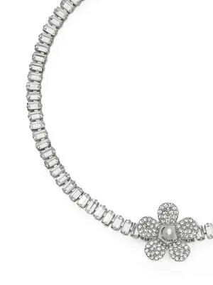 Marc Jacobs Daisy Pavé Choker Necklace - Silver