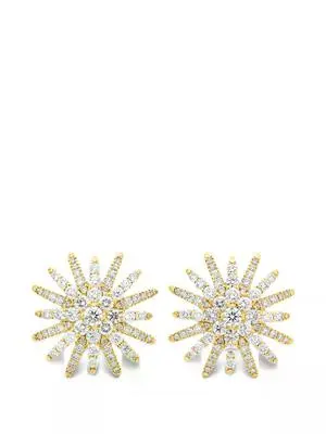David Yurman Starburst Diamond Stud Earrings - Gold