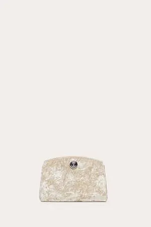 LIFFNER Pushlock Clutch Ivory Velvet - White