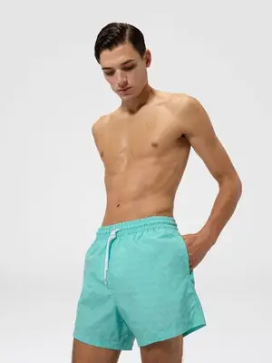 Missoni Mid-length Swim Shorts With Tone-on-tone Zigzag Print