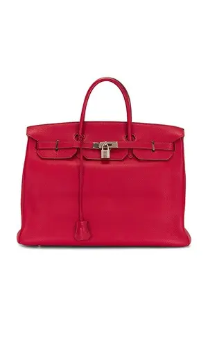 FWRD RENEW Hermes Togo Birkin 40 Handbag - Red