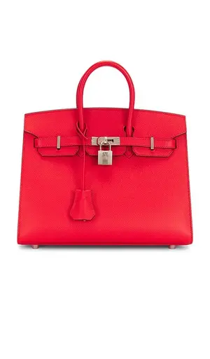 FWRD RENEW Hermes Epsom Birkin 25 Sellier Handbag - Red