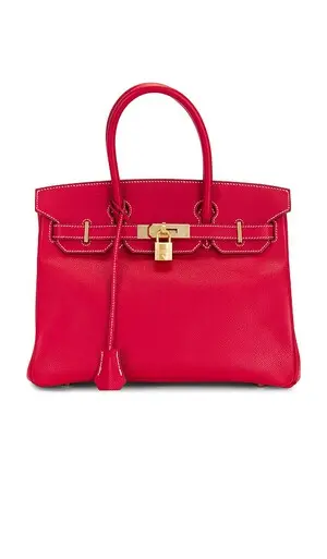 FWRD RENEW Hermes Epsom Birkin 30 Handbag - Red