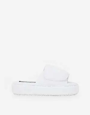 Dolce & Gabbana Terry Cotton Plateau Slippes Platform Slip-ons