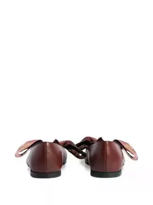 Antonio Marras Bow-detail Leather Ballet Flats