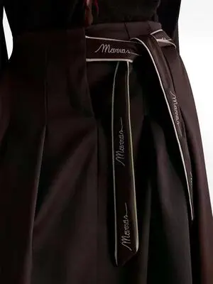 Antonio Marras Embroidered Logo-belt Midi Pleated Skirt