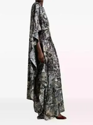 Antonio Marras Floral-print Draped Maxi Dress