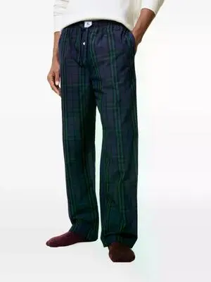 Burberry Check Cotton Pyjama Bottoms - Blue