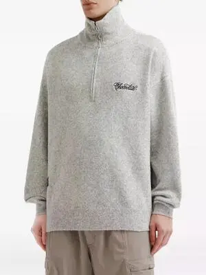 CHOCOOLATE Quarter-zip Logo-embroidered Sweater